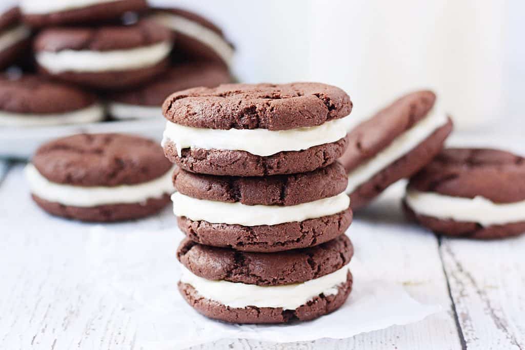 Easy & Tasty Cake Mix Oreo Cookies - Half-Scratched