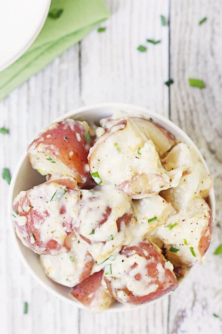 Easy & Delicious Crock Pot Ranch Potatoes - Half-Scratched