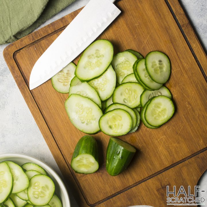 Cucumber Salad With Vinegar And Sugar - Half-Scratched